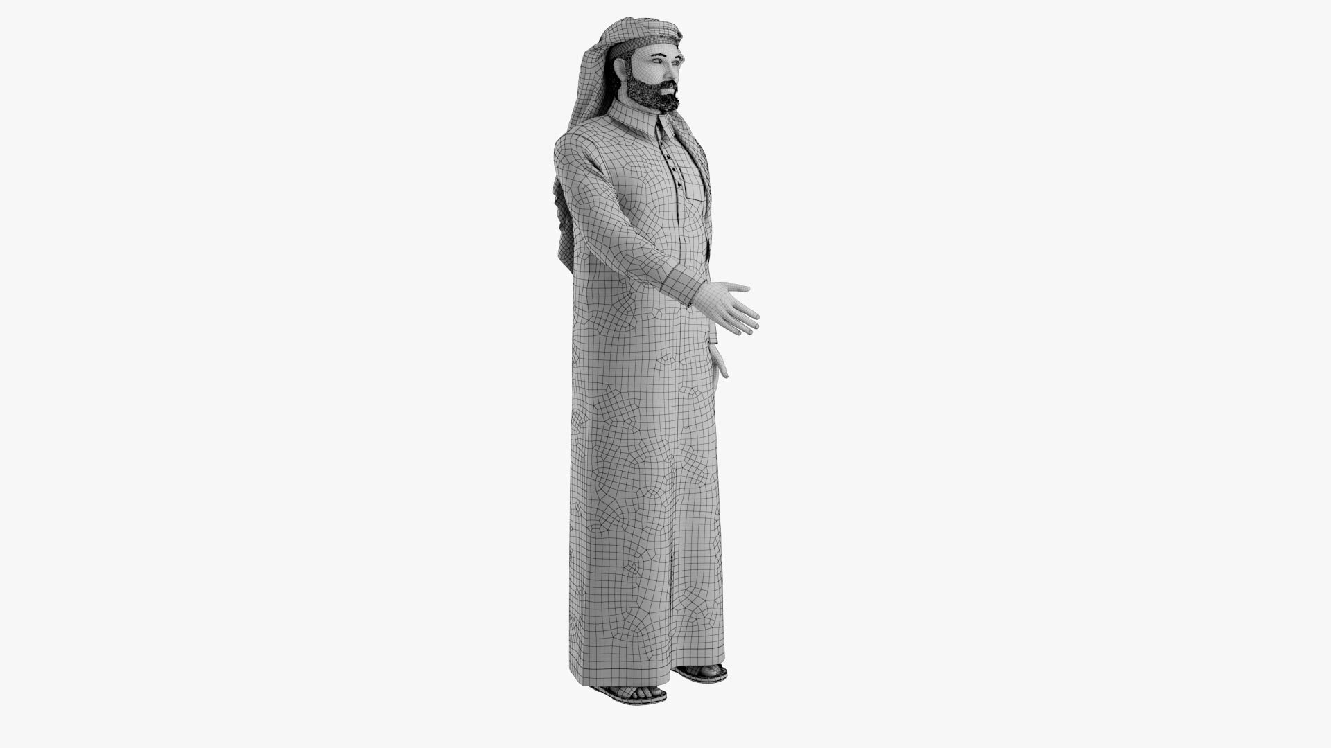 3D Arab Man handshake model - TurboSquid 2156631