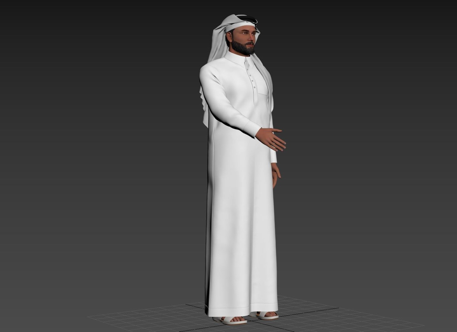 3D Arab Man Handshake Model - TurboSquid 2156631