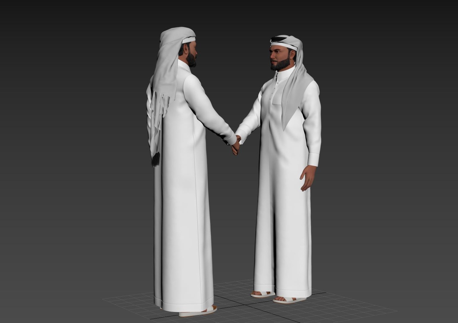 3D Arab Man Handshake Model - TurboSquid 2156631