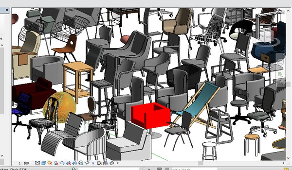 modelo 3d 199 modelos de sillas Revit 2015 - TurboSquid 1278776