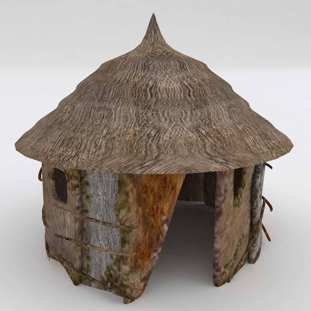 3d Model Of Tropical Hut