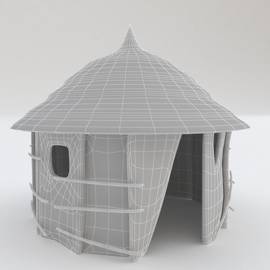 3d Model Of Tropical Hut