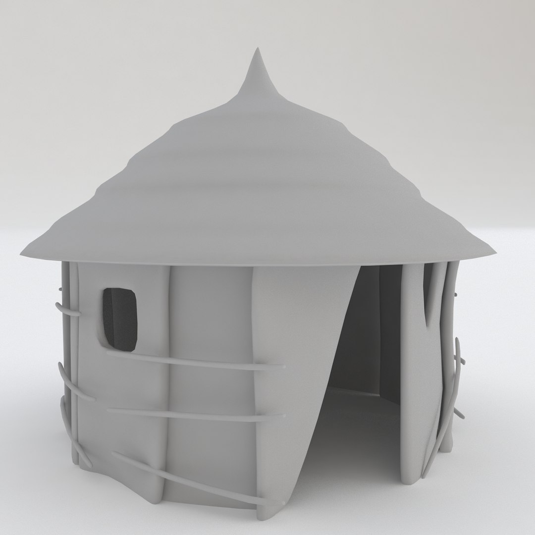 3d Model Of Tropical Hut