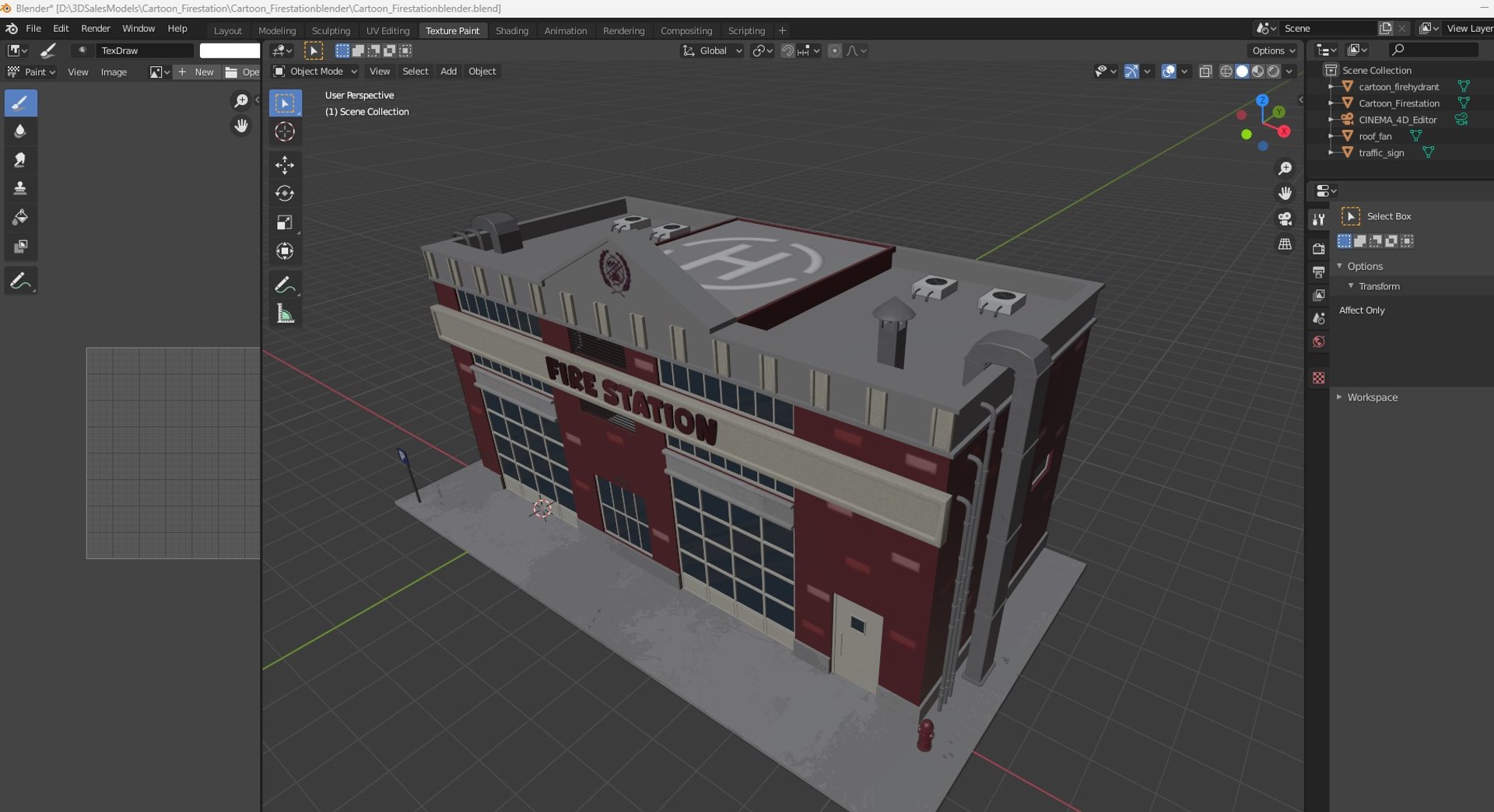 3D Cartoon Fire Station Model - TurboSquid 2227558