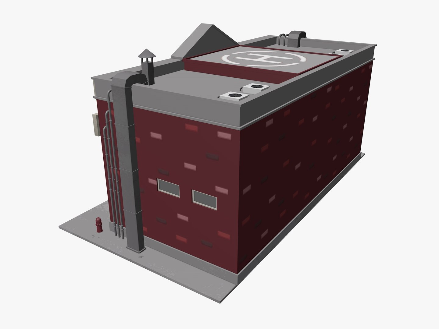 3D Cartoon Fire Station Model - TurboSquid 2227558