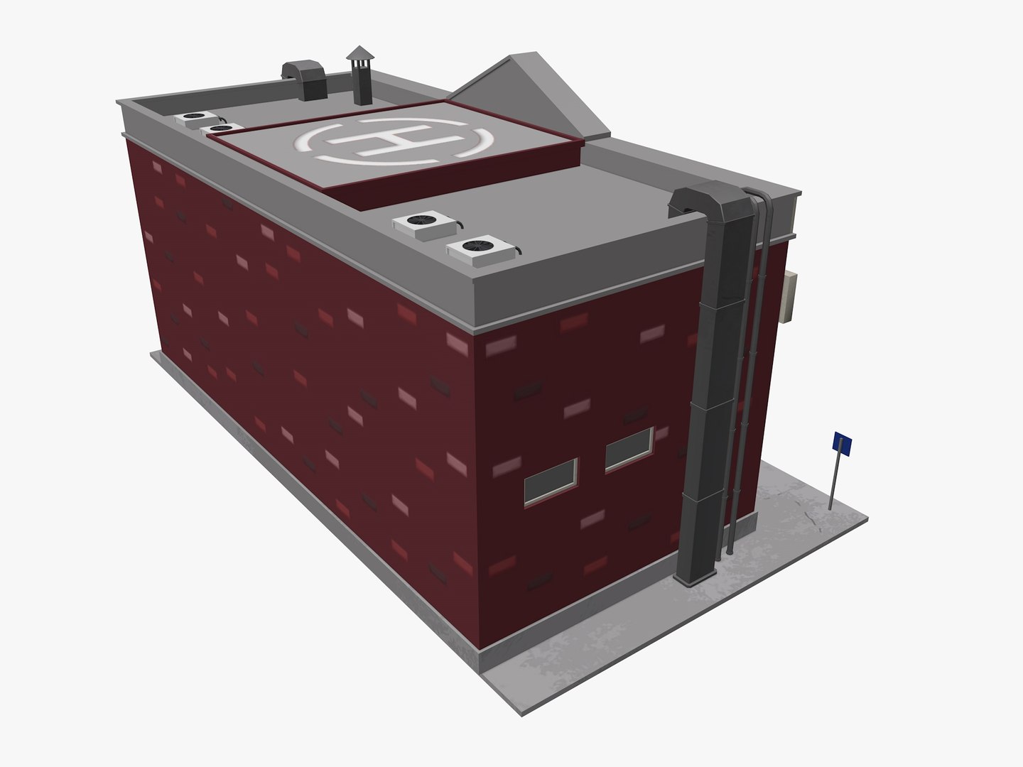 3D Cartoon Fire Station Model - TurboSquid 2227558