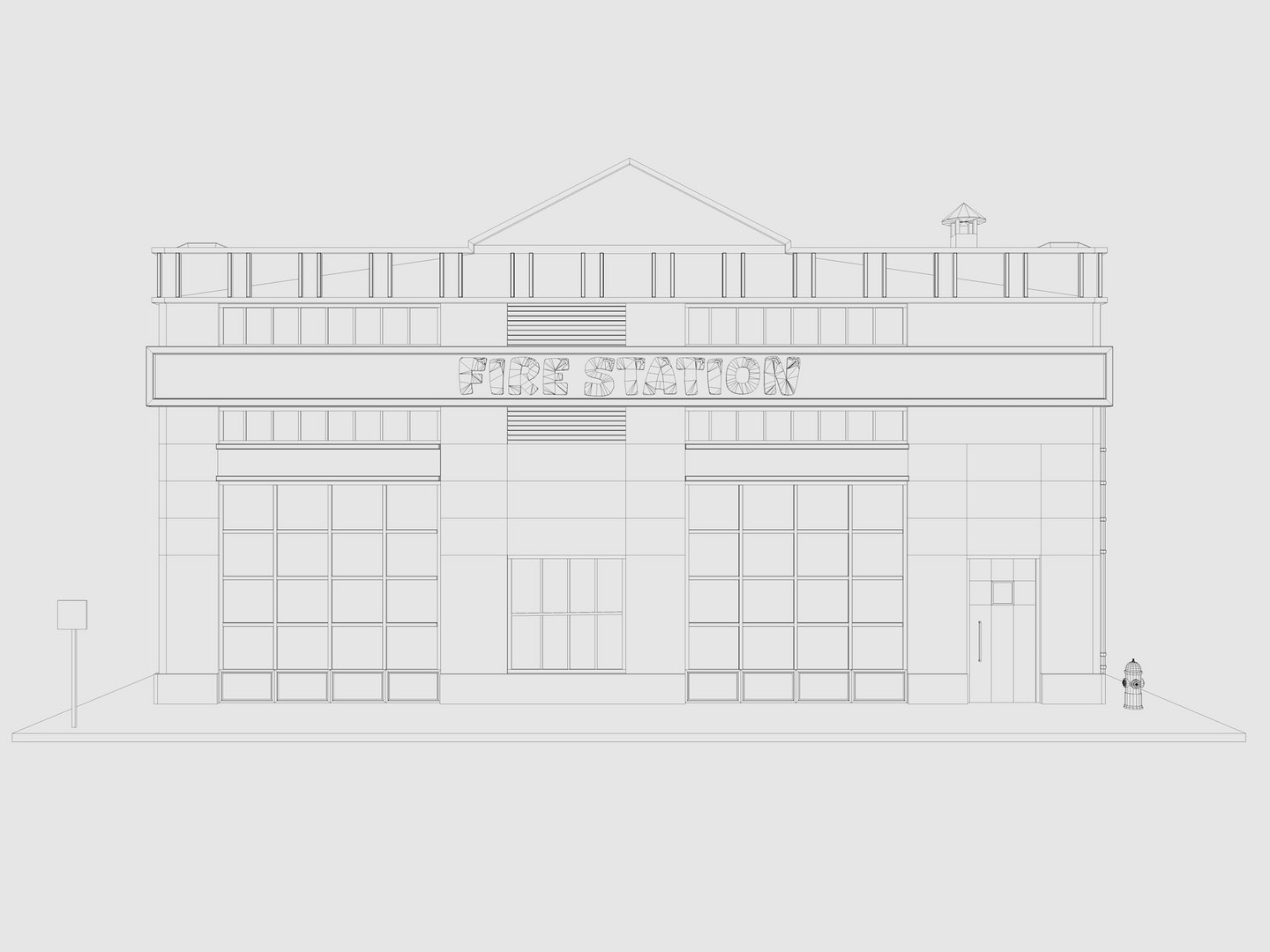 3D Cartoon Fire Station Model - TurboSquid 2227558