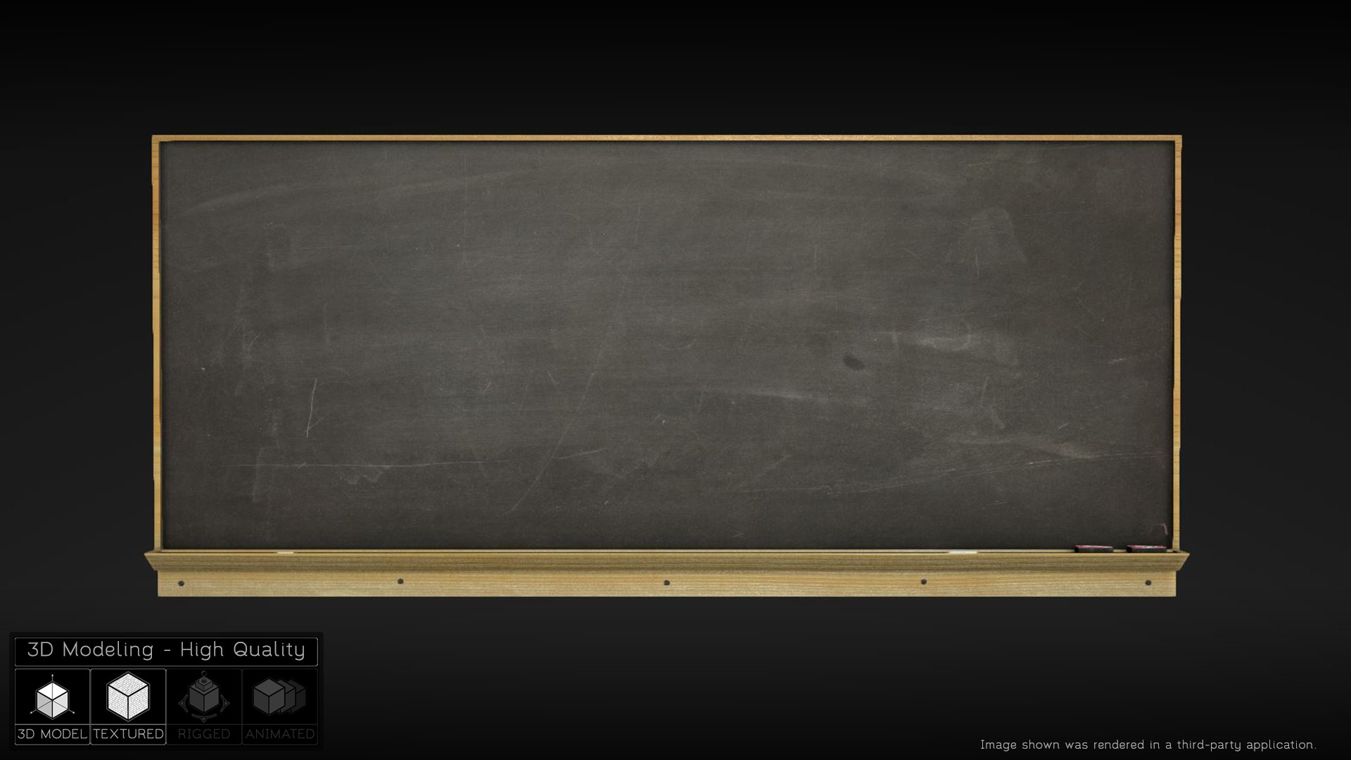Chalkboard Chalk 3d Model