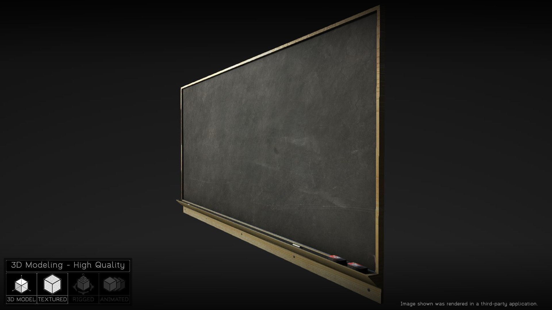 Chalkboard Chalk 3d Model