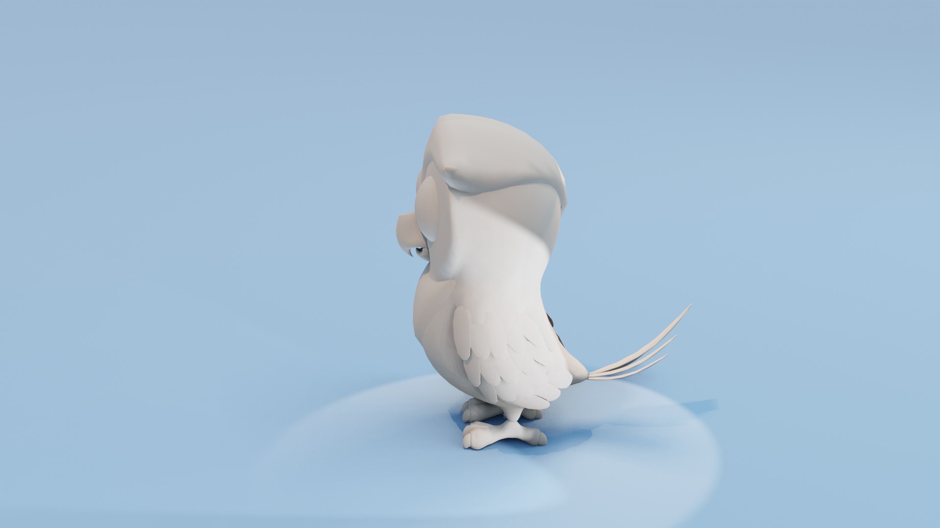 3D Cartoon Owl Animated And Rigged Base Mesh 3D Model Model ...