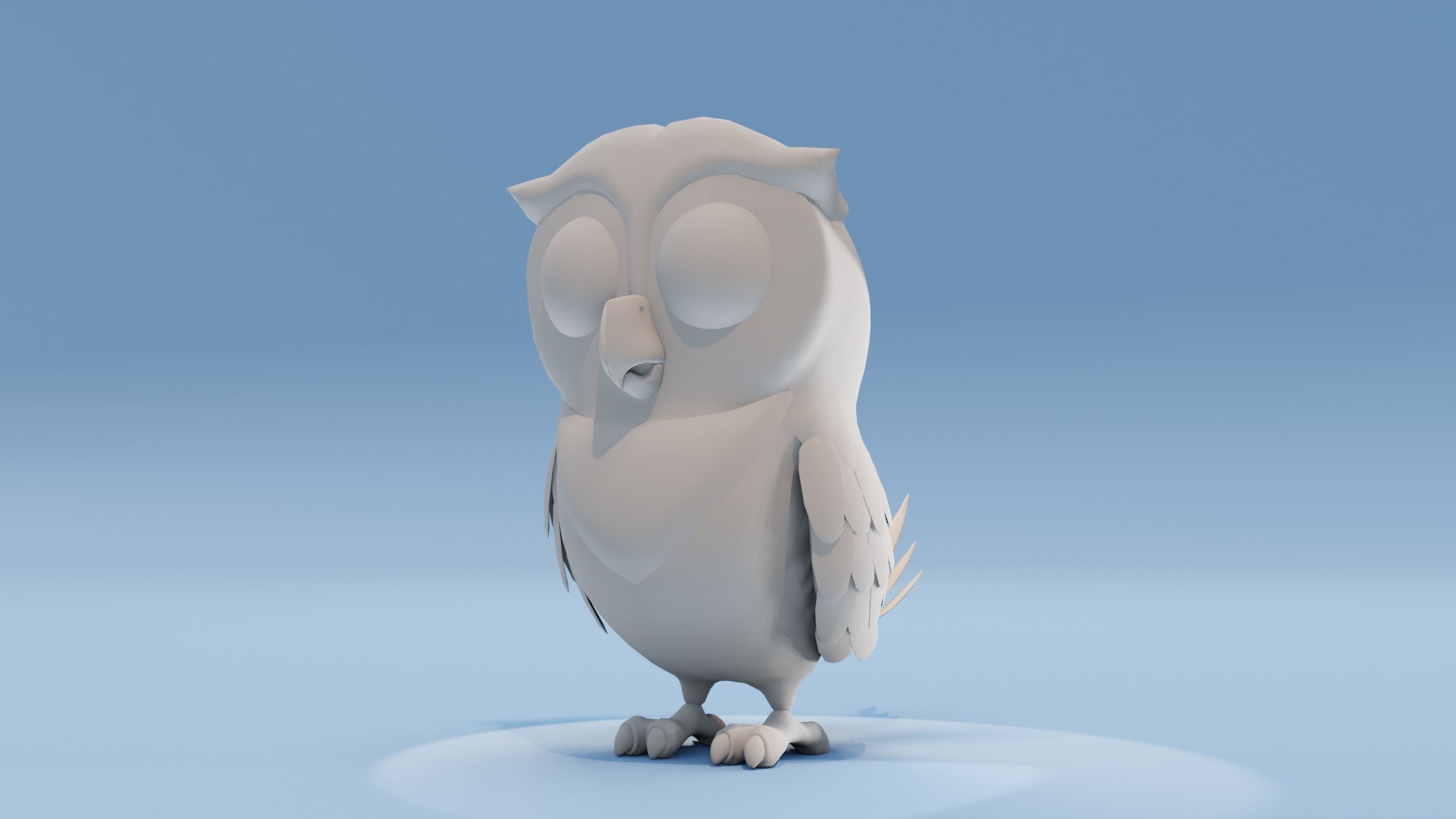 3D Cartoon Owl Animated And Rigged Base Mesh 3D Model Model ...