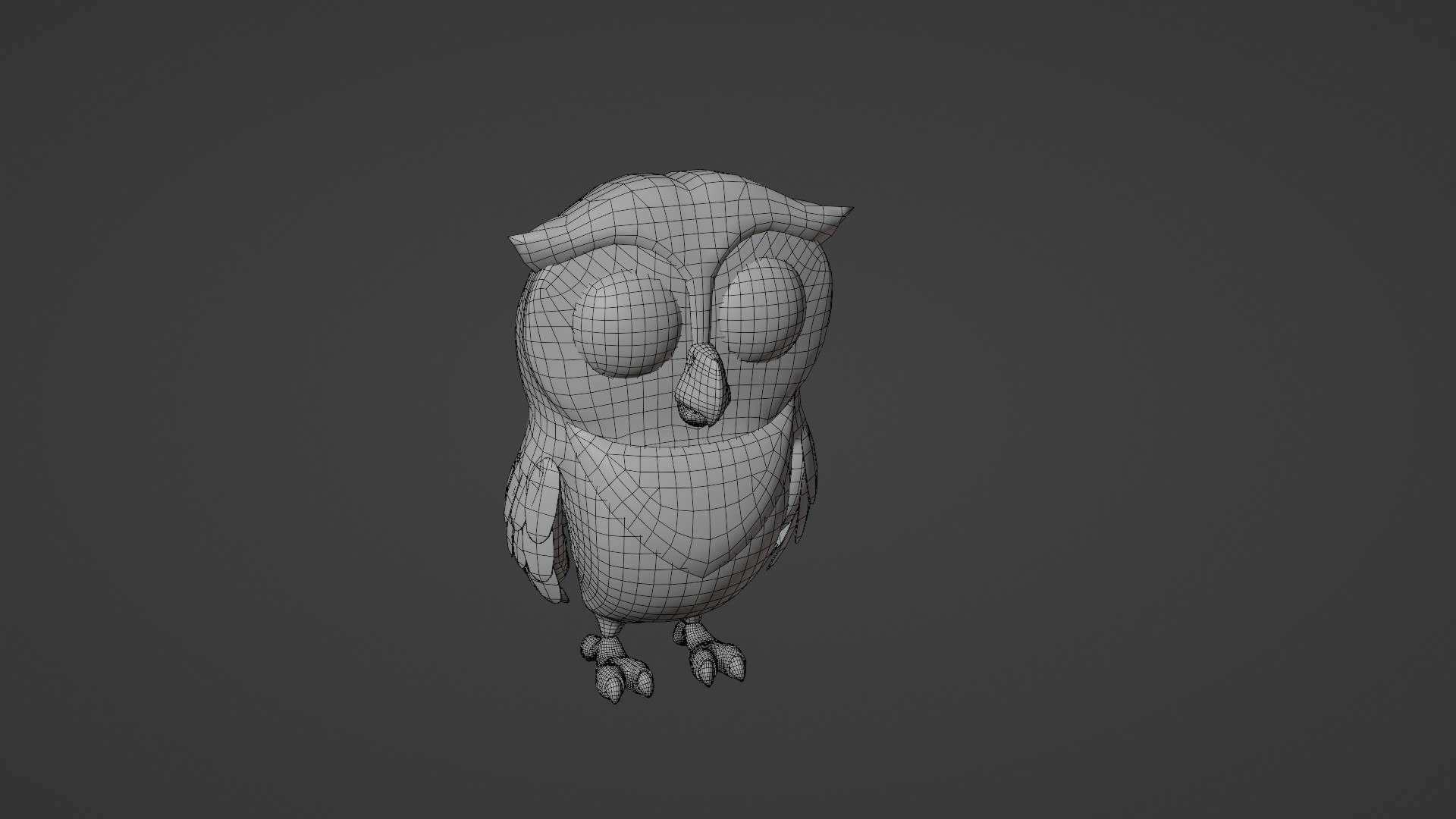 3D Cartoon Owl Animated And Rigged Base Mesh 3D Model Model ...