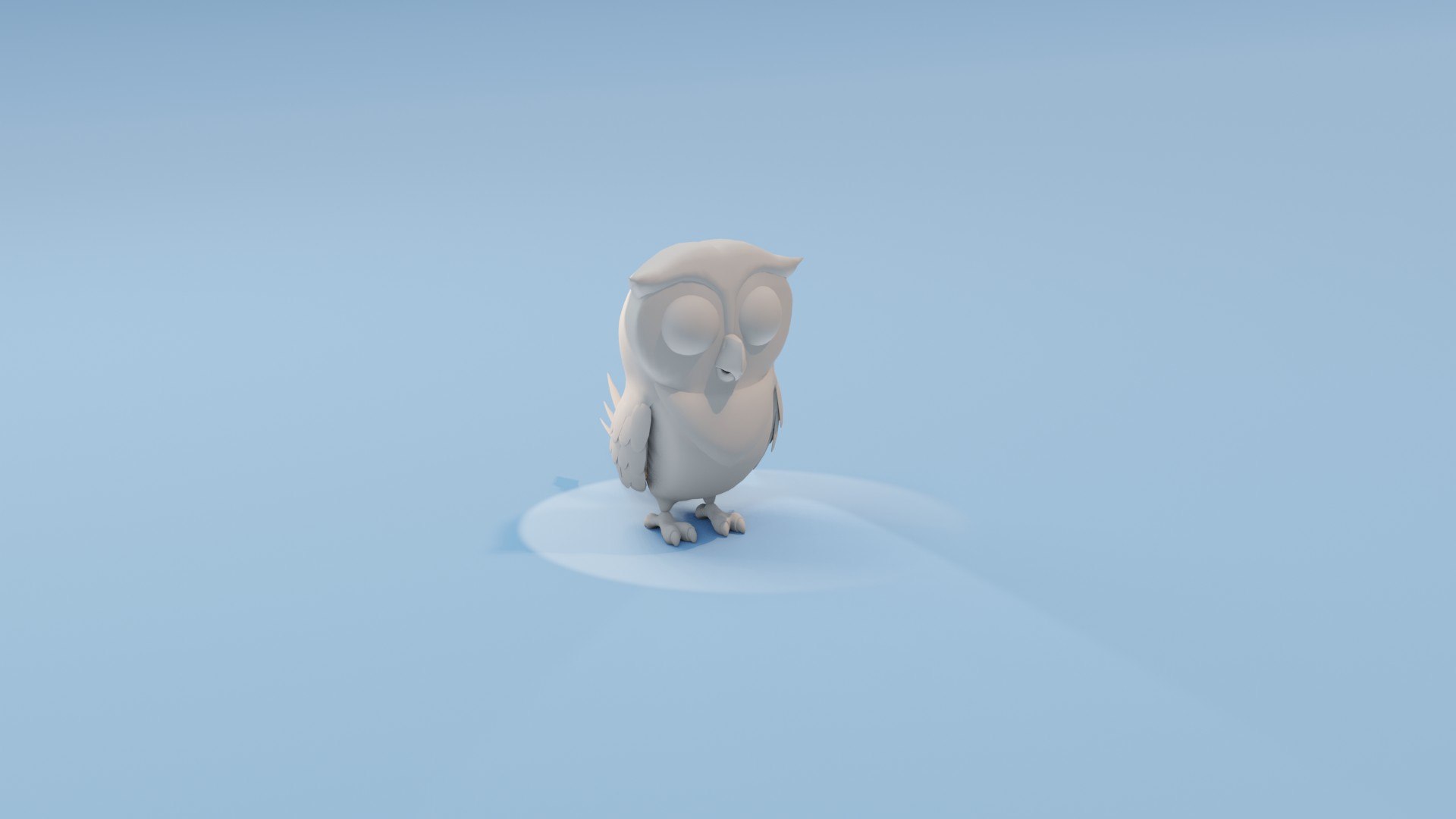 3D Cartoon Owl Animated And Rigged Base Mesh 3D Model Model ...