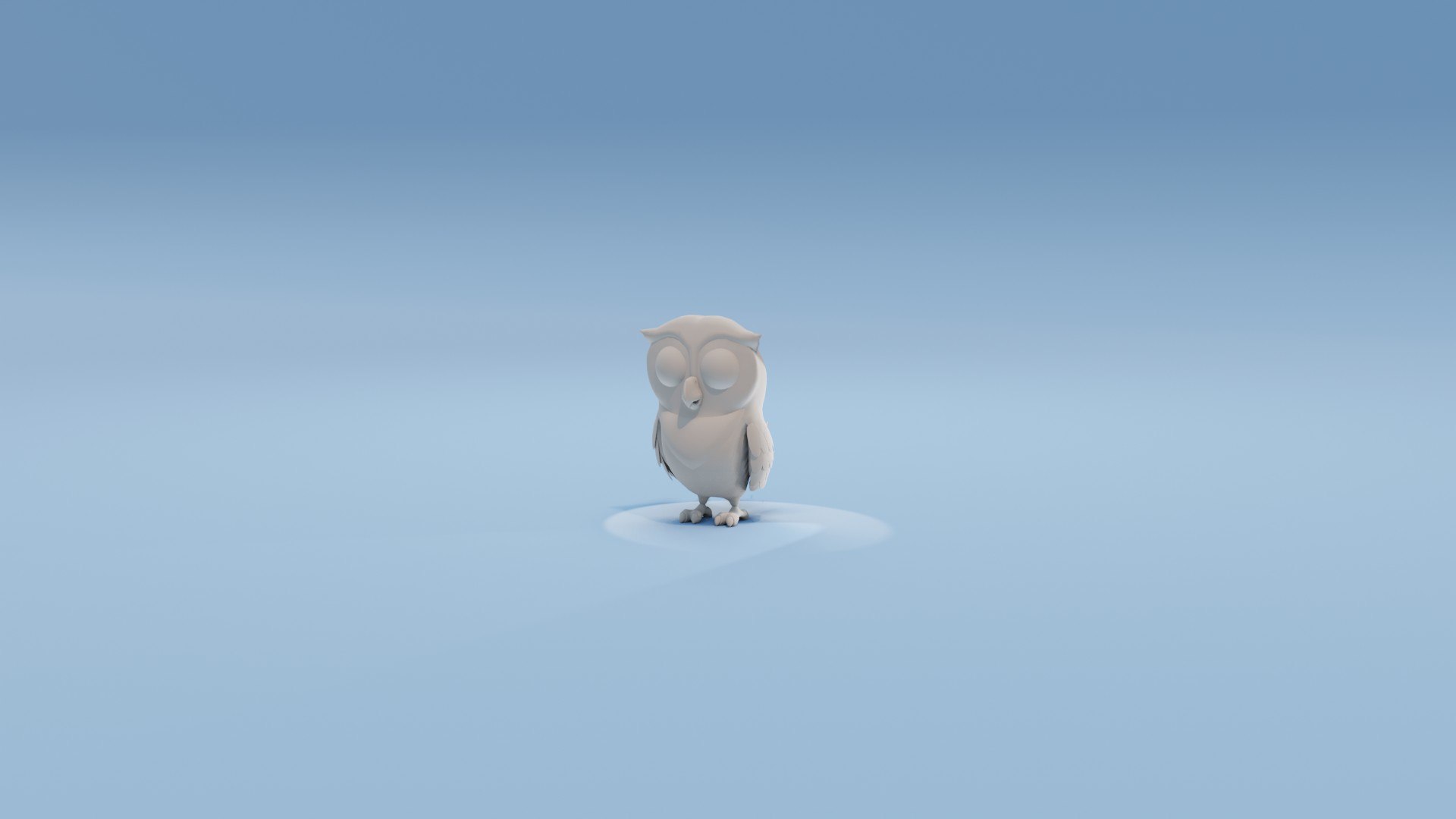 3D Cartoon Owl Animated And Rigged Base Mesh 3D Model Model ...