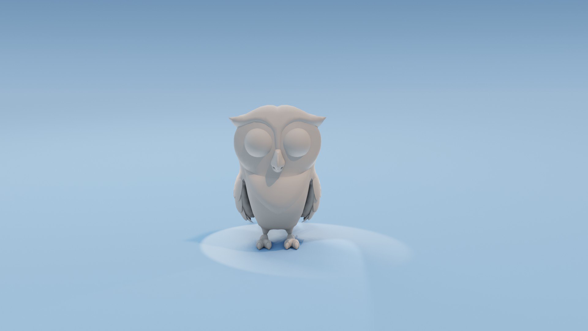 3D Cartoon Owl Animated And Rigged Base Mesh 3D Model Model ...