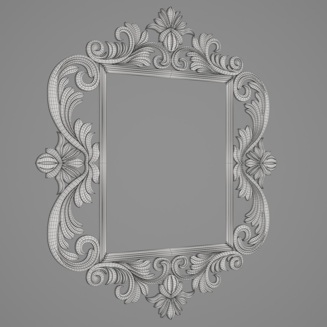 3D Classic Frame Mirror 004 - TurboSquid 2116375