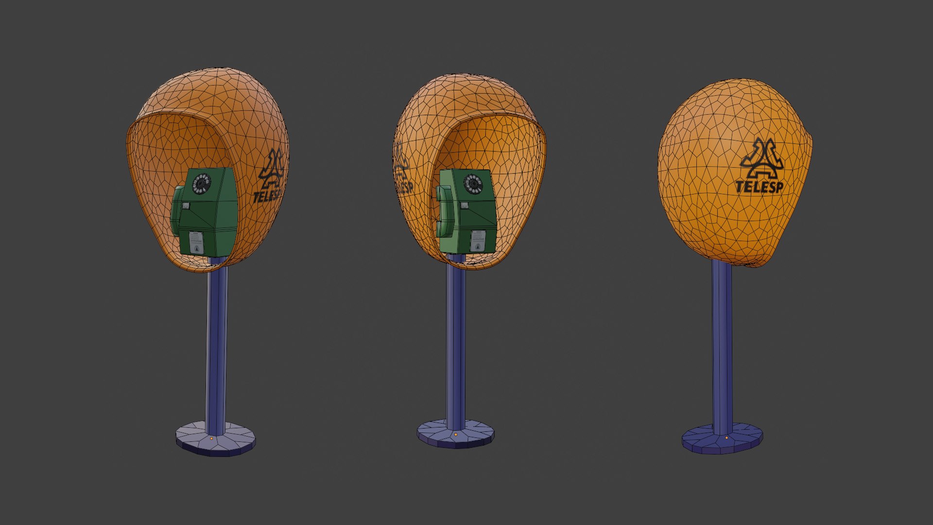 3D Orelhao Telesp 70s - TurboSquid 2207713