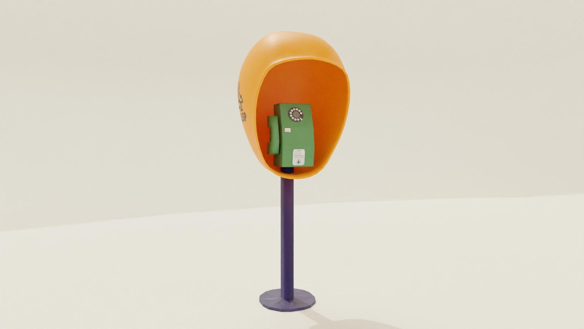 3D Orelhao Telesp 70s - TurboSquid 2207713