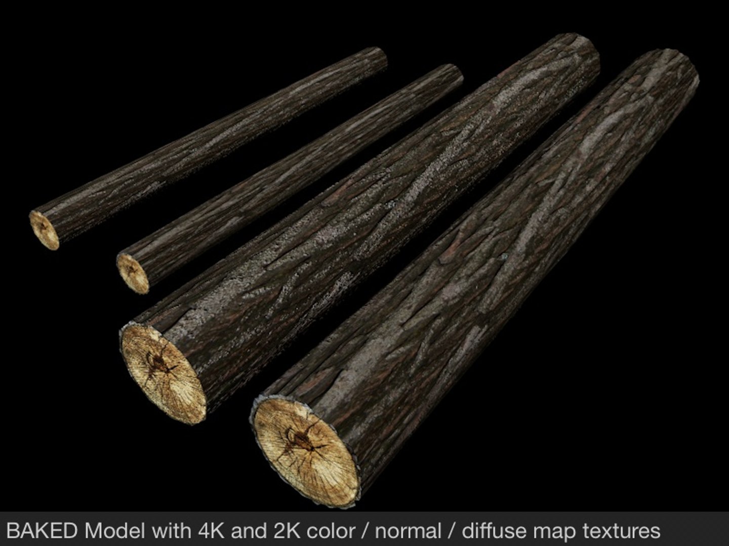 3d Elm Tree Wood Model