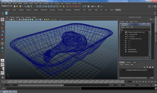 Wrapped roasted turkey leg 3D - TurboSquid 1365113
