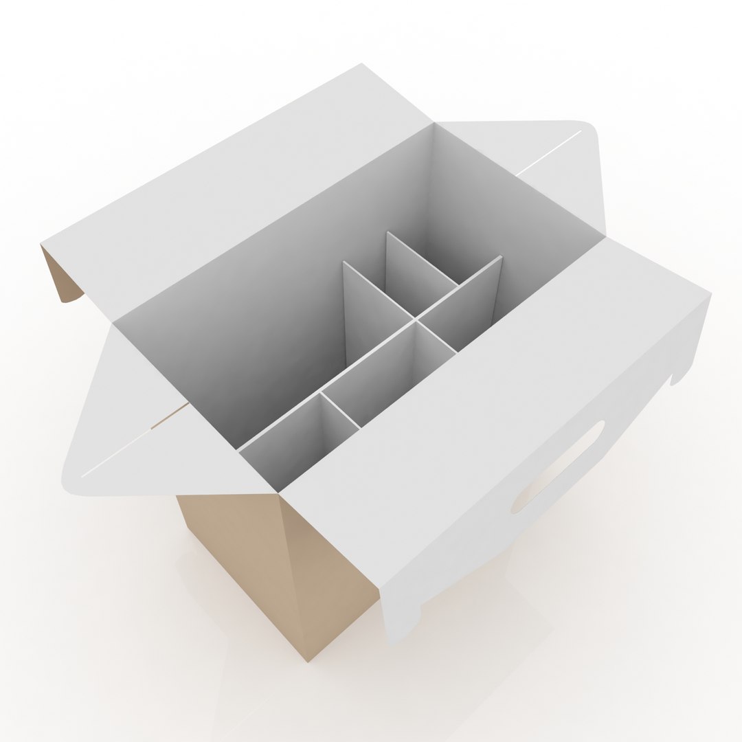 3d Cardboard Box Model