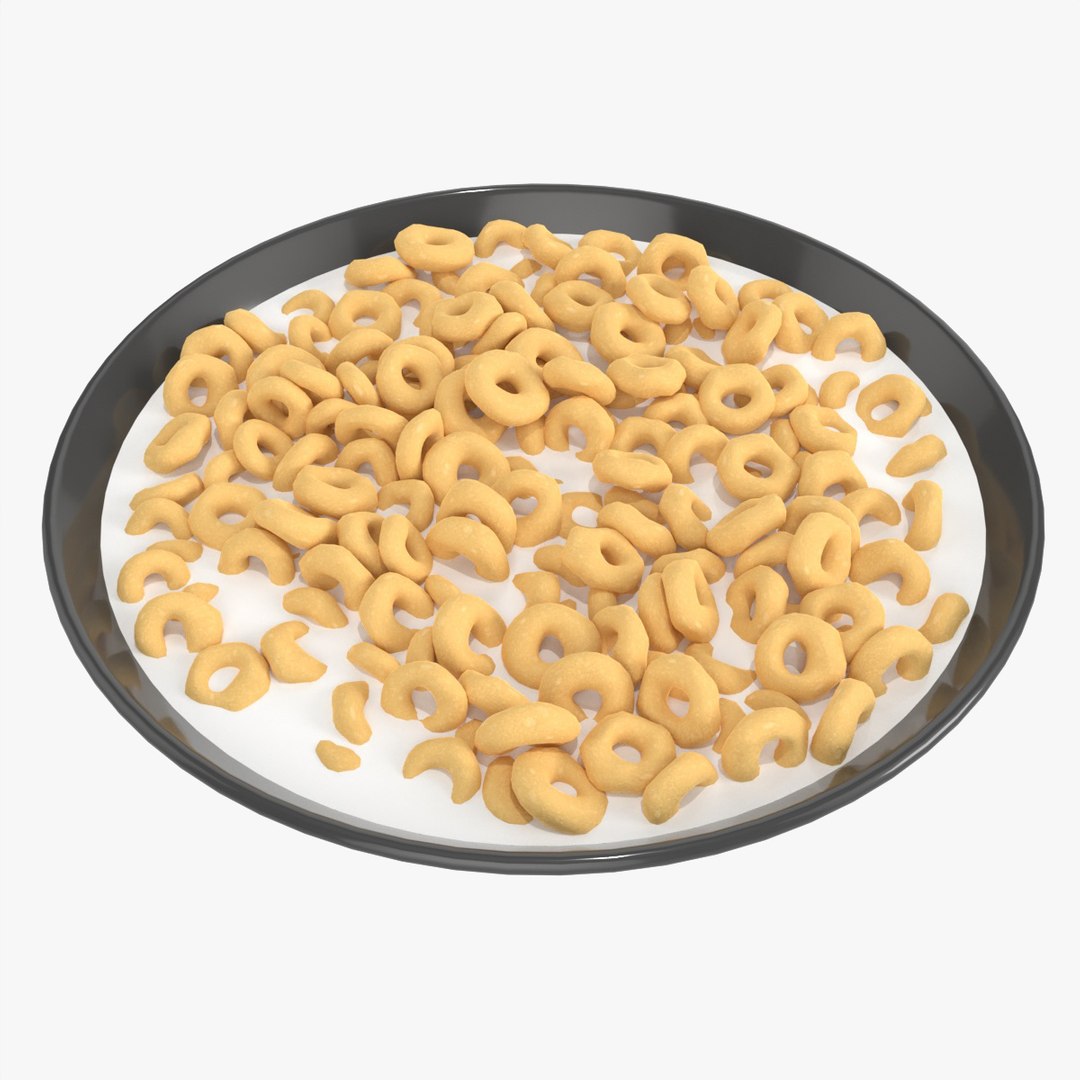 Bowl of Honey Cheerios with Milk3D模型 - TurboSquid 1988038