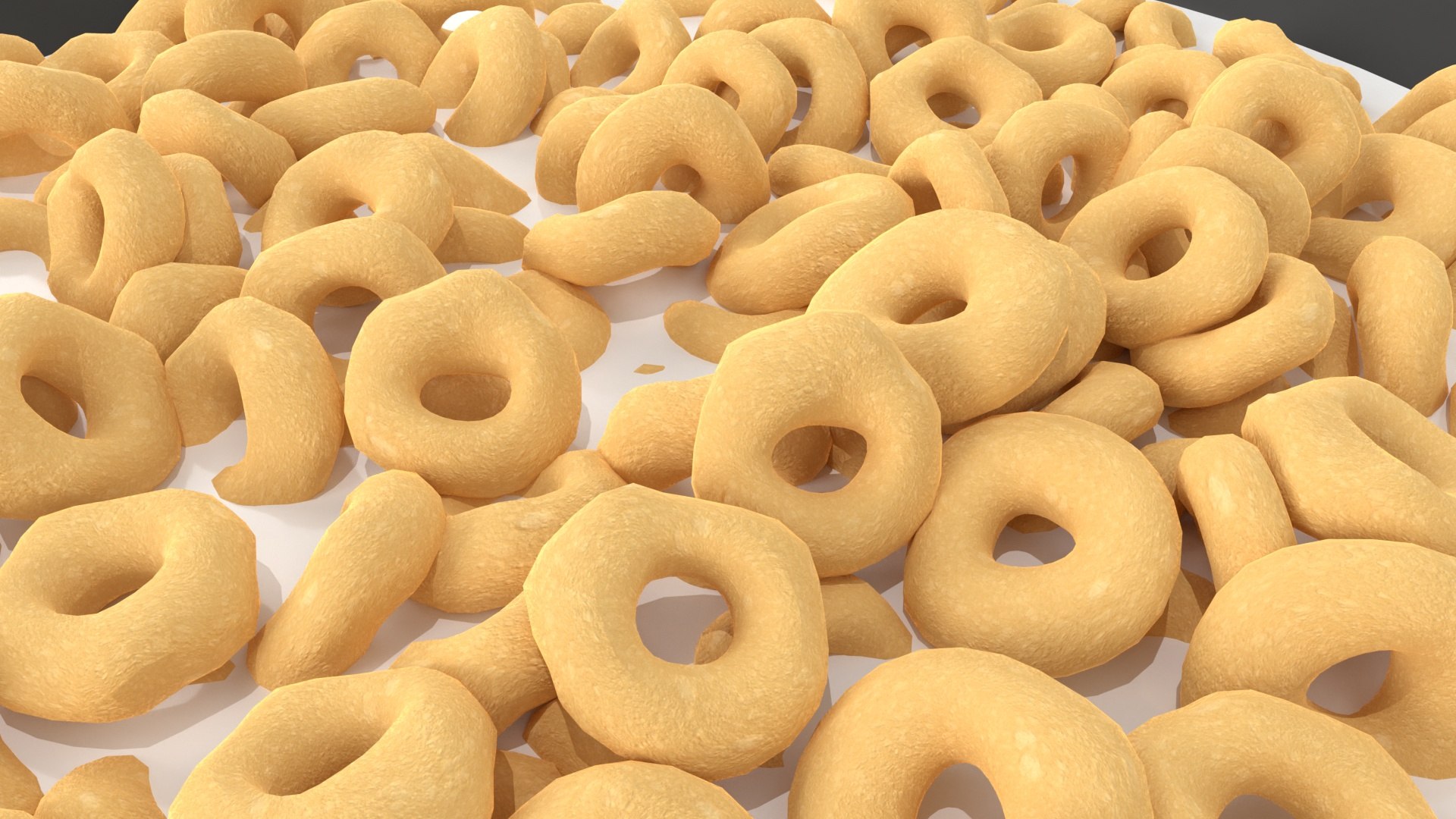 3D Model Bowl Of Honey Cheerios With Milk - TurboSquid 1988038