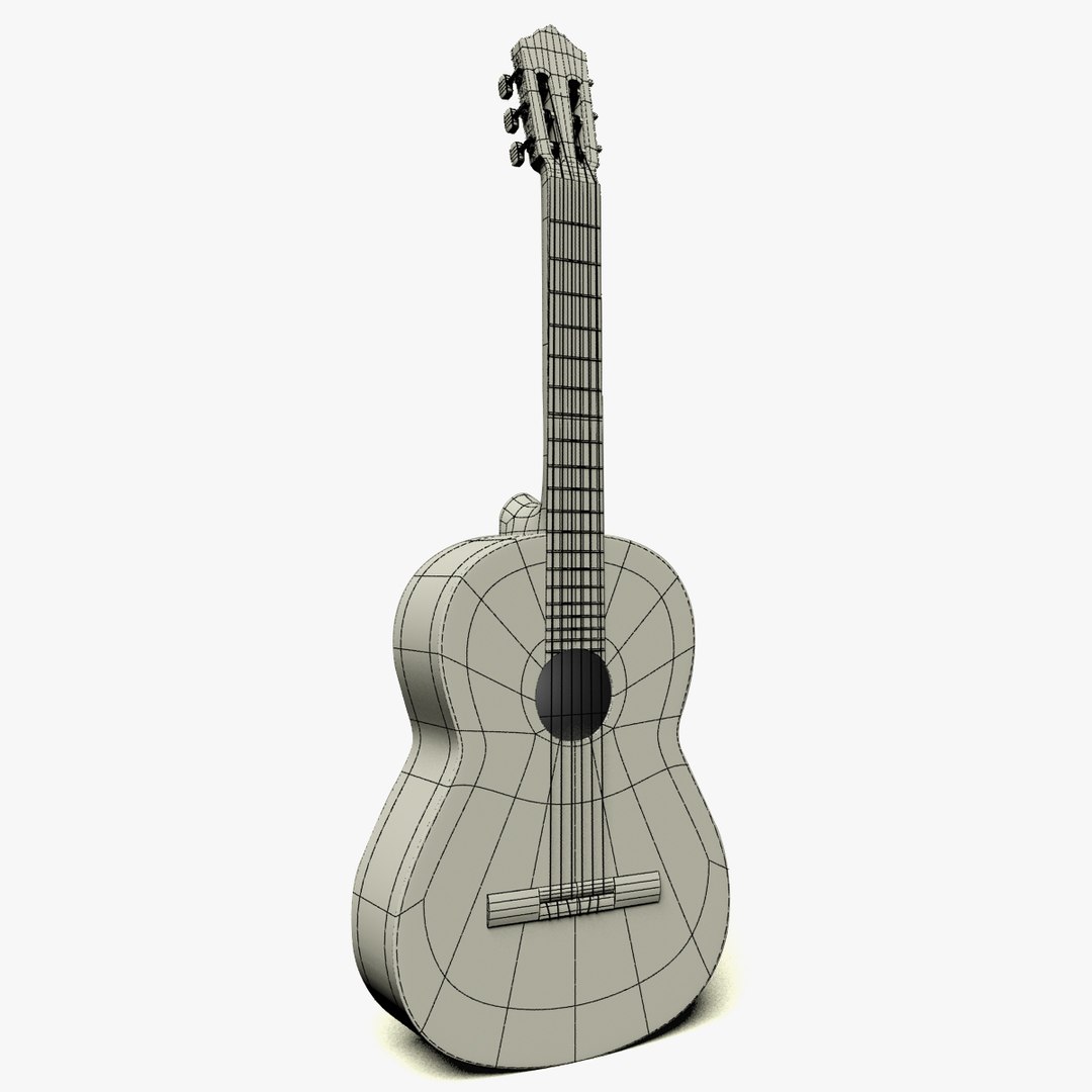 3d Model Classical Guitar