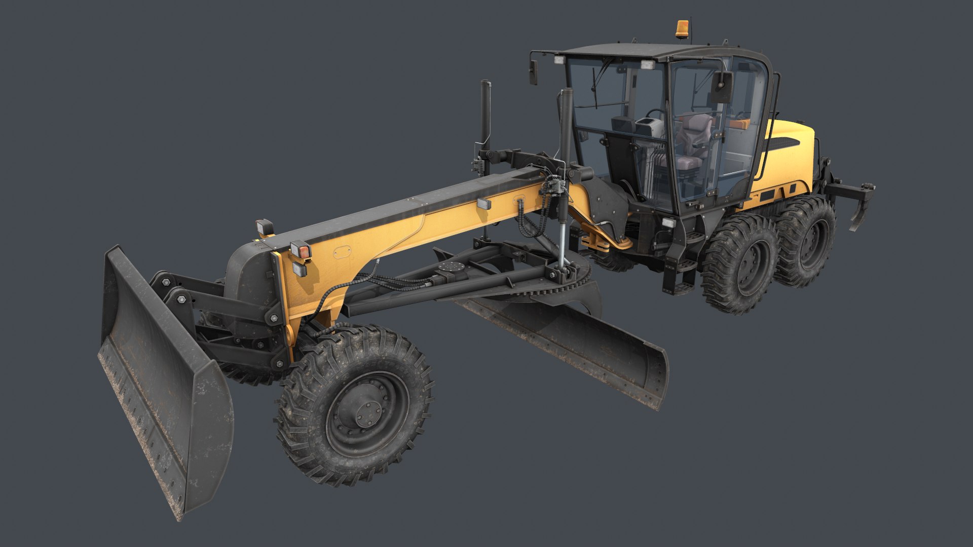 3D Motor Grader - TurboSquid 1940298