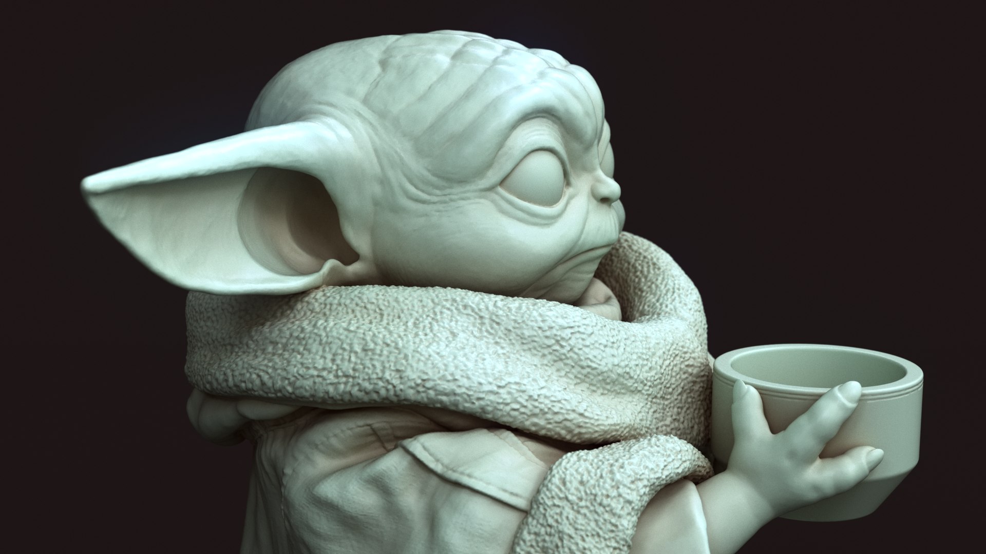 Print Ready Grogu Baby 3D Model - TurboSquid 1701530