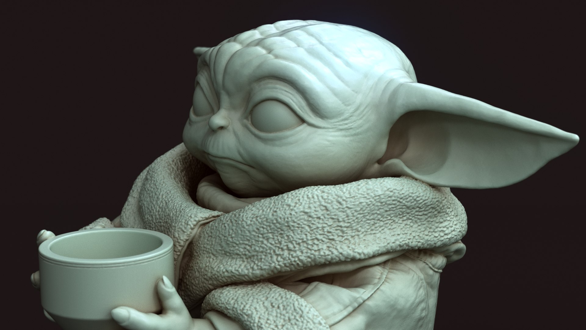 Print Ready Grogu Baby 3D Model - TurboSquid 1701530