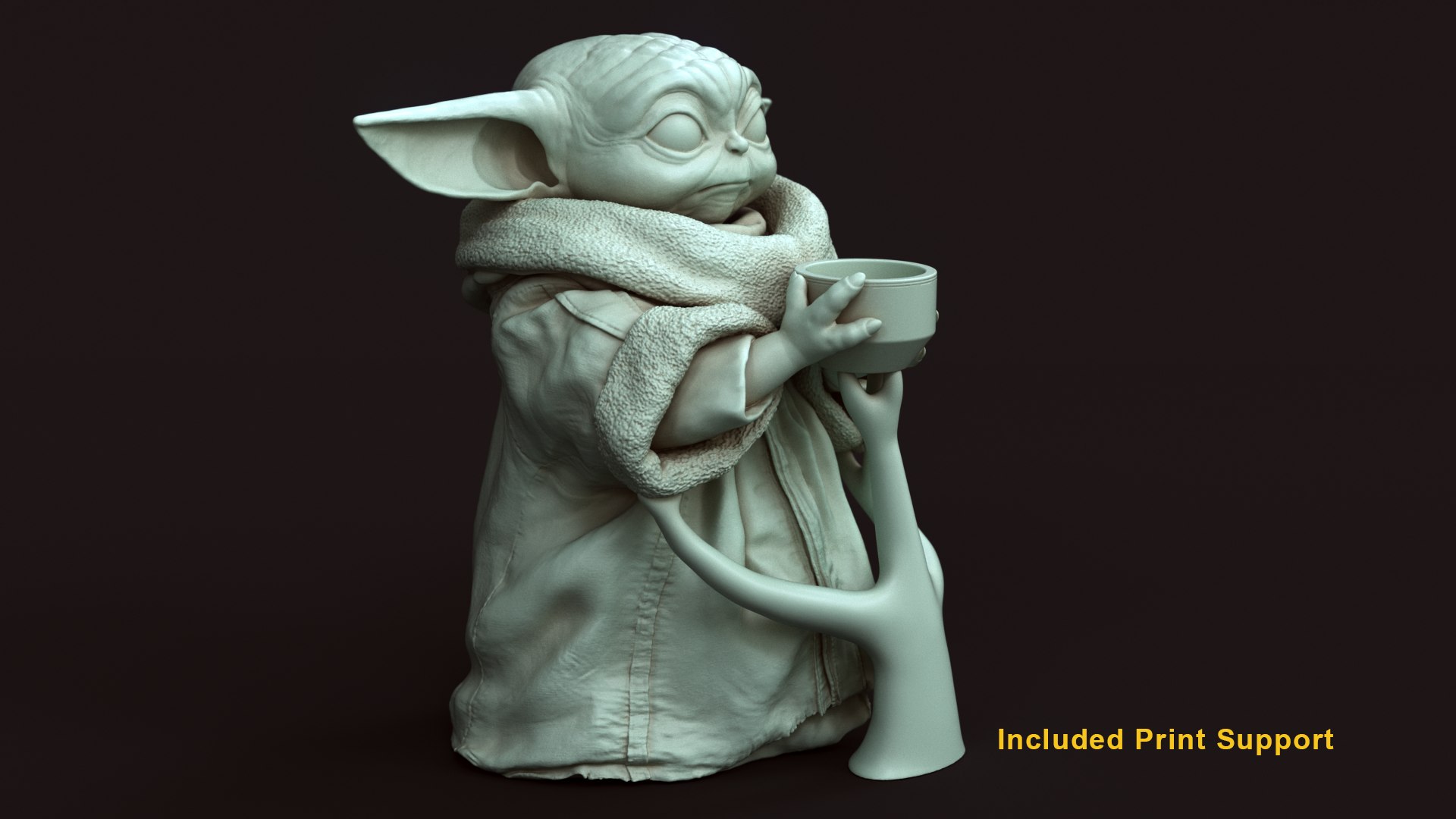 Print Ready Grogu Baby 3D Model - TurboSquid 1701530