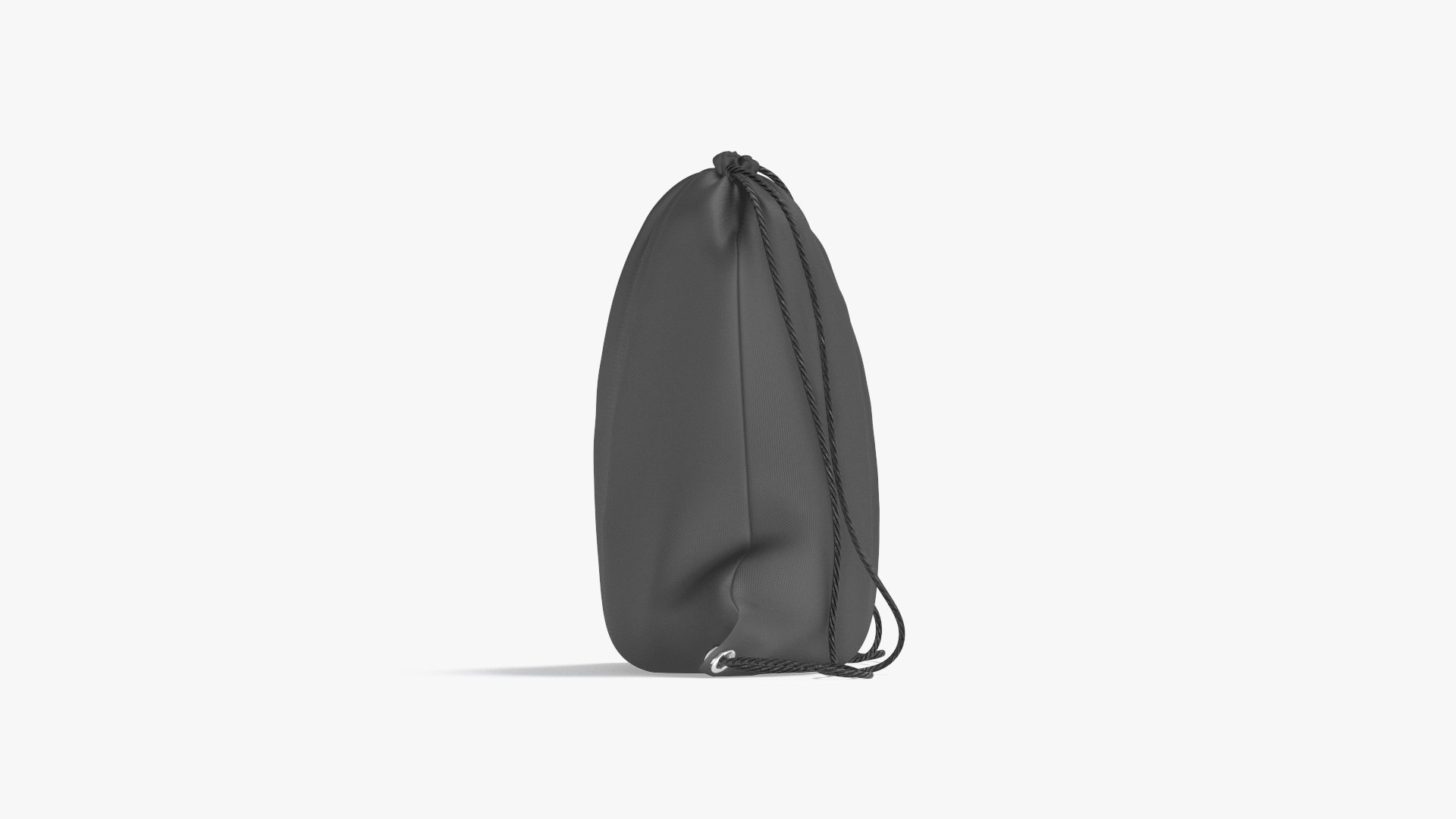 Black Drawstring Backpack - Sport Pouch With Cord 3D Model - TurboSquid ...