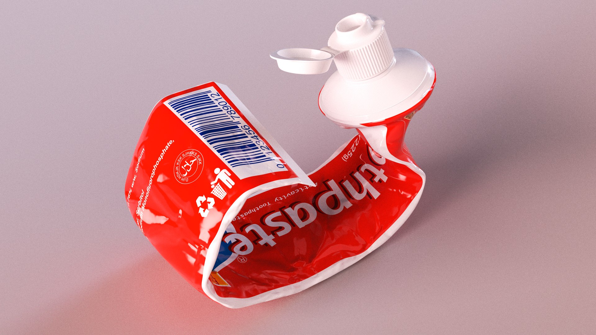 Finished Toothpaste Tube 3D Model - TurboSquid 2091873