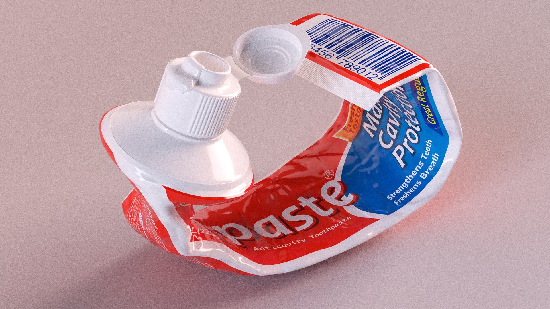 Finished Toothpaste Tube 3D Model - TurboSquid 2091873