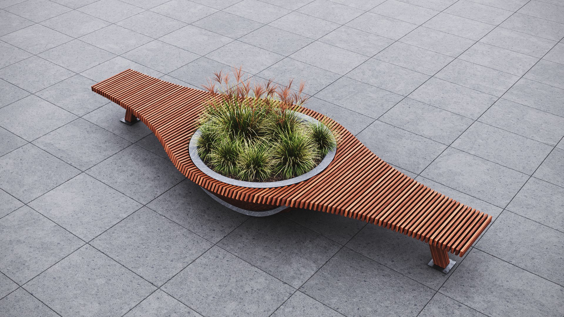 3D Street-bench-2019-Vray Model - TurboSquid 2058598