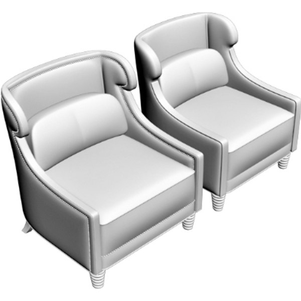 armchair obj