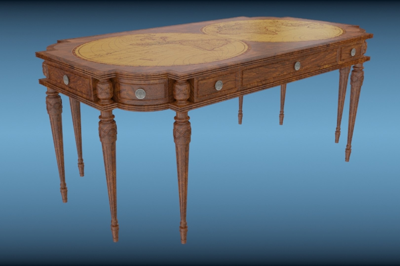 Classic Table 3d Model
