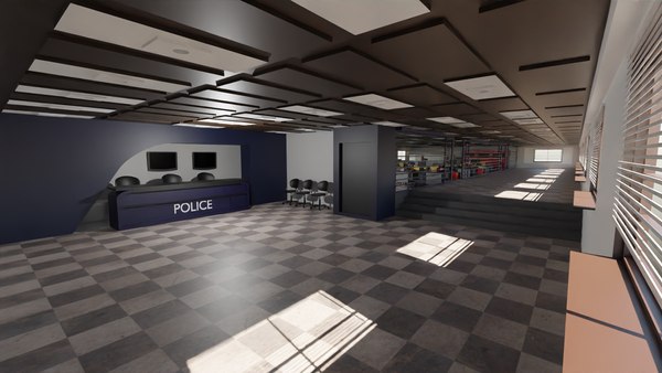 modelo 3d Interior de la comisaría - TurboSquid 2158047