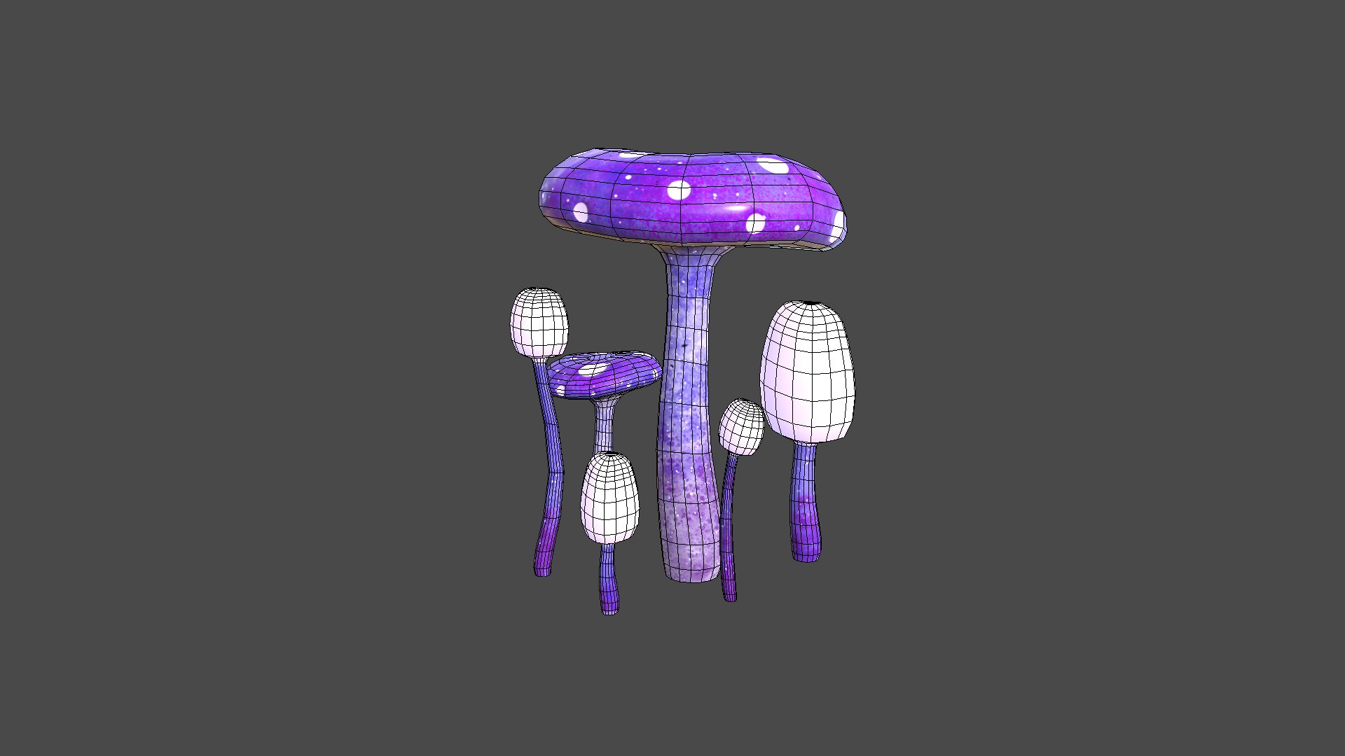 Fantasy Mushroom H06 Purple - Scene Backdrop Design 3D Model ...
