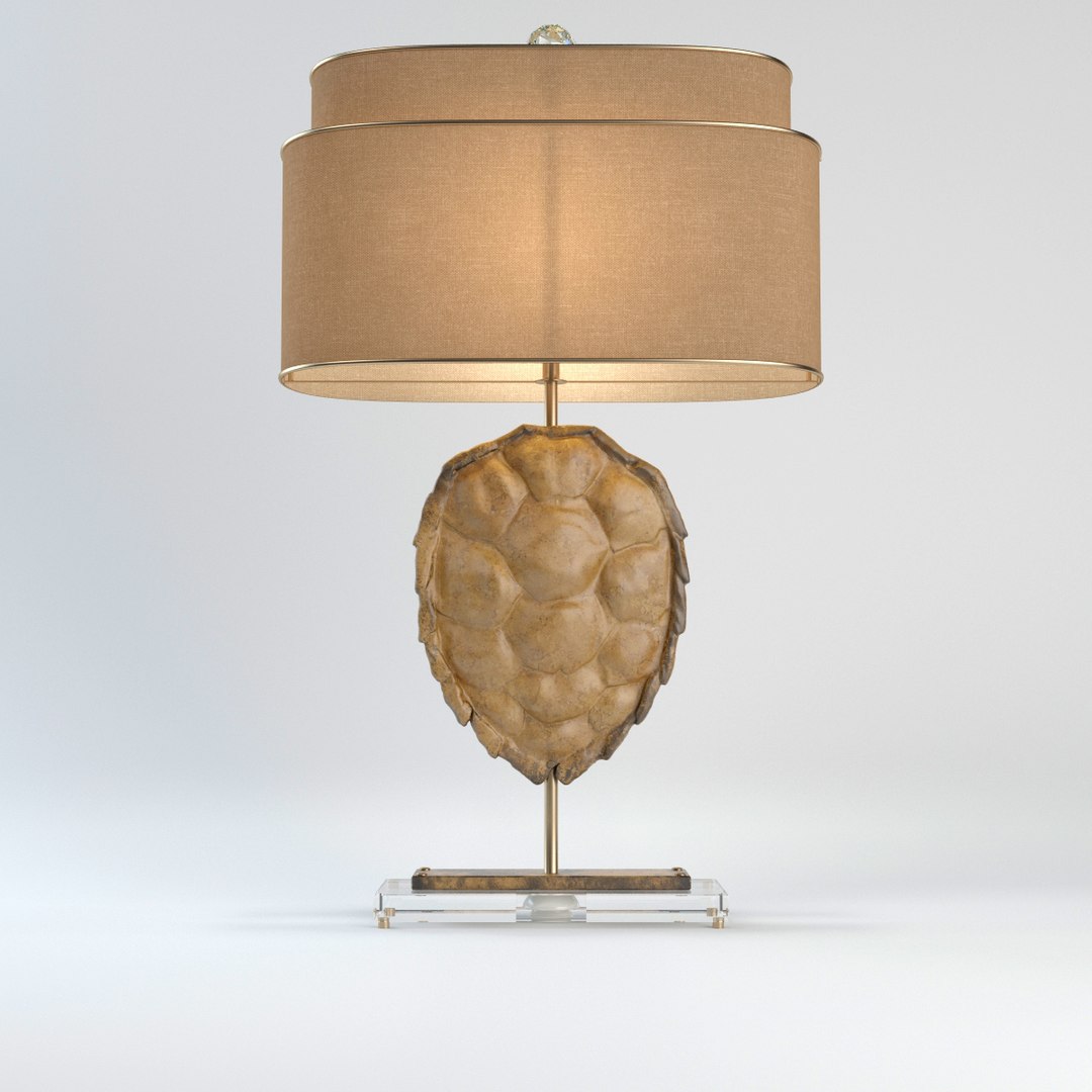 Table Lamp Turtle 3d Model