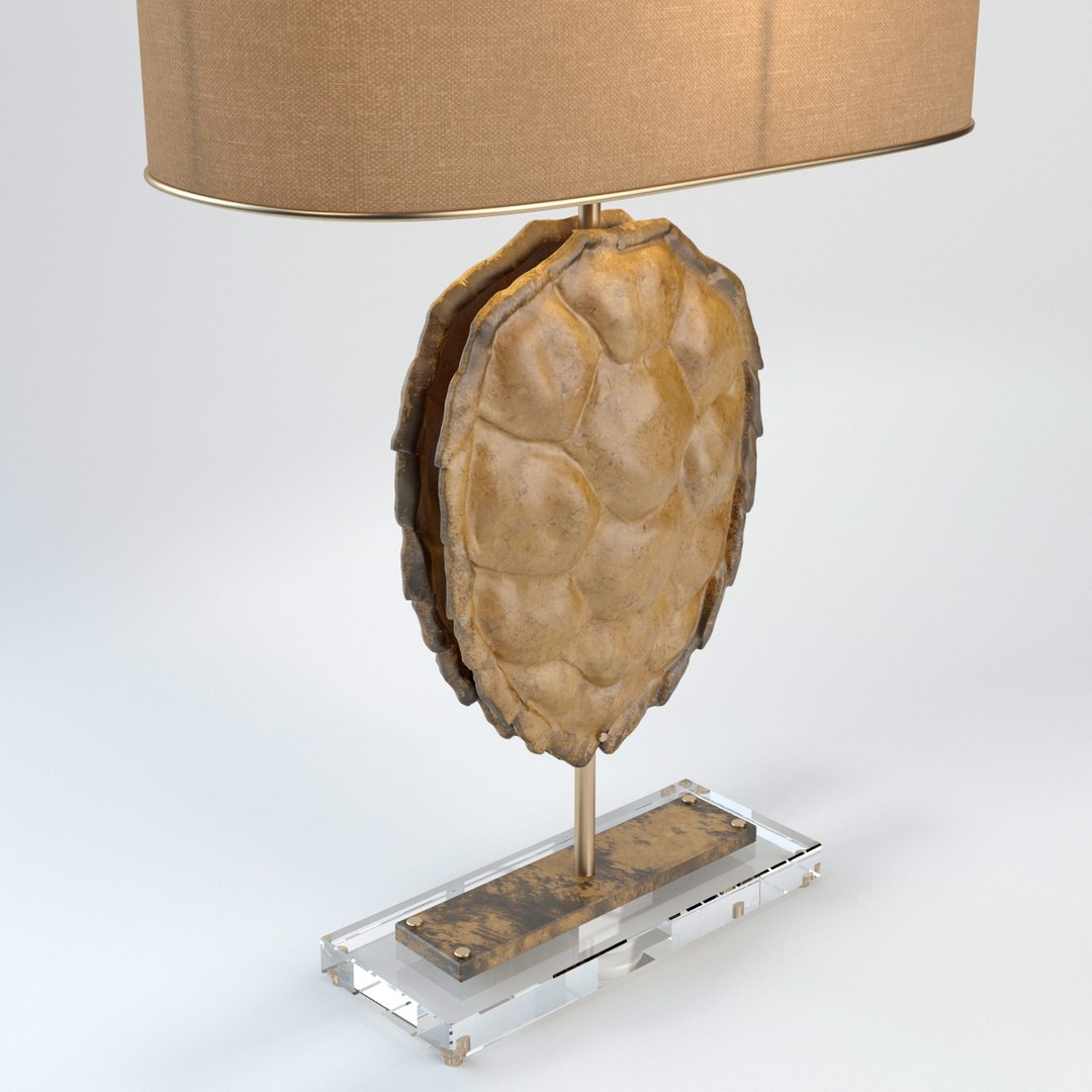 Table Lamp Turtle 3d Model