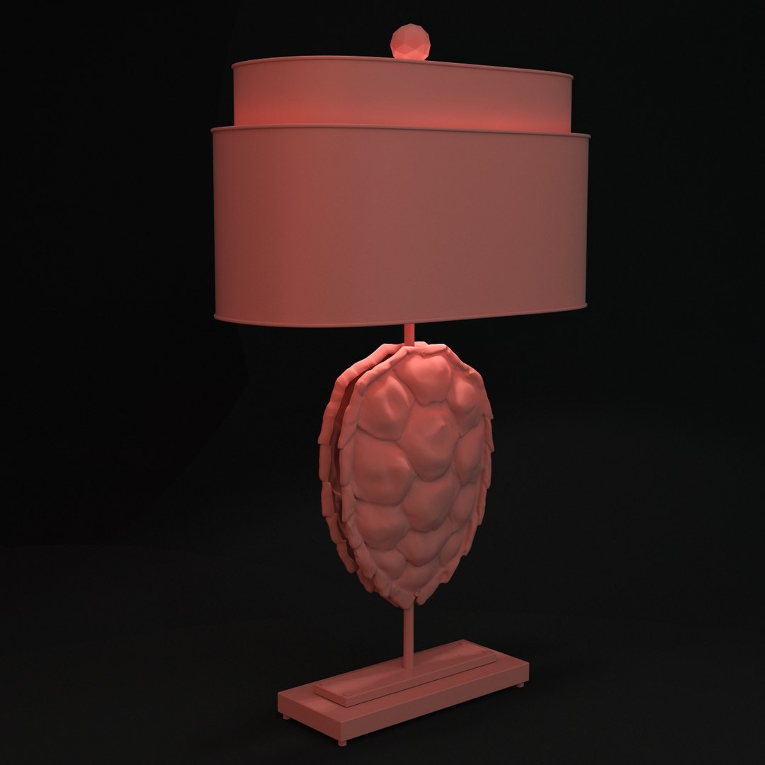 Table Lamp Turtle 3d Model