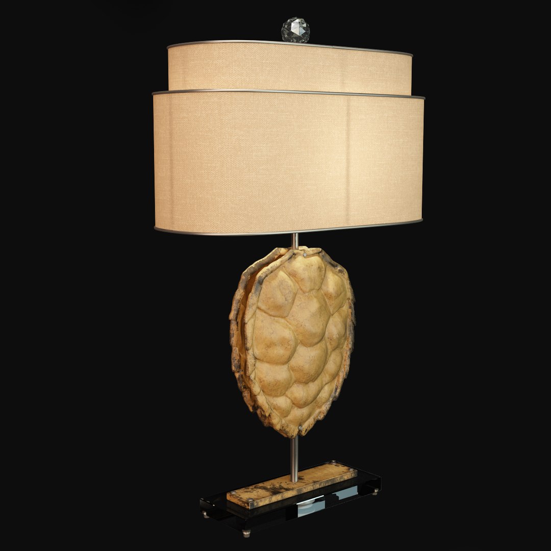 Table Lamp Turtle 3d Model