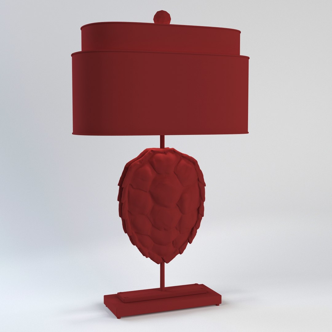 Table Lamp Turtle 3d Model