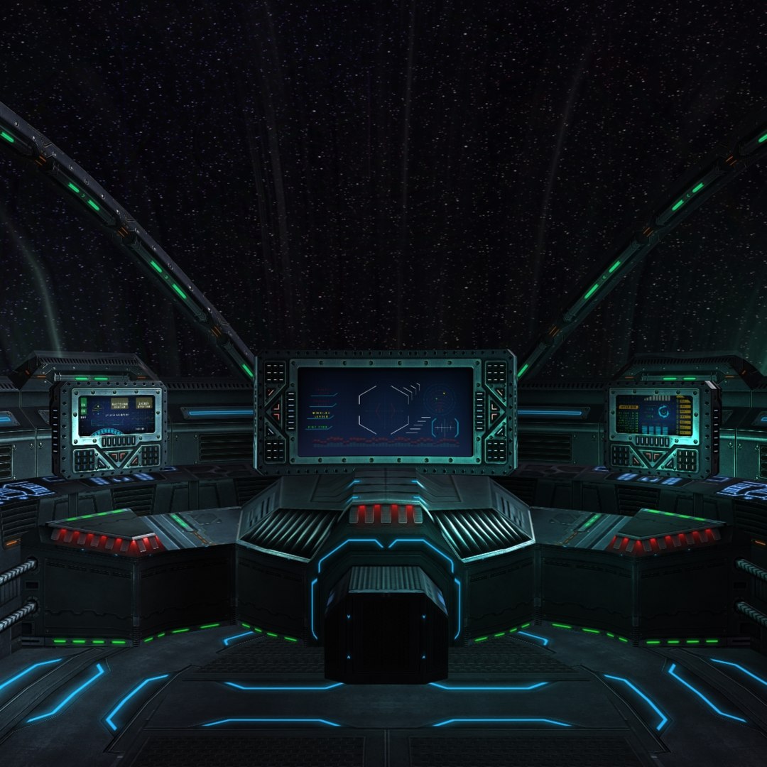 3d 3ds sci-fi spaceship cockpit