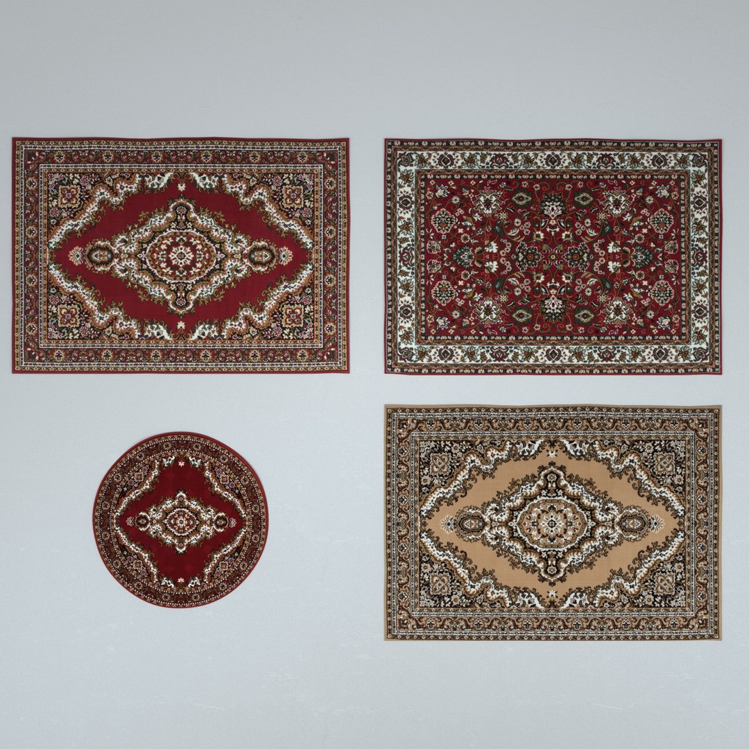 3D Model 4 Persian Rugs - TurboSquid 1381902