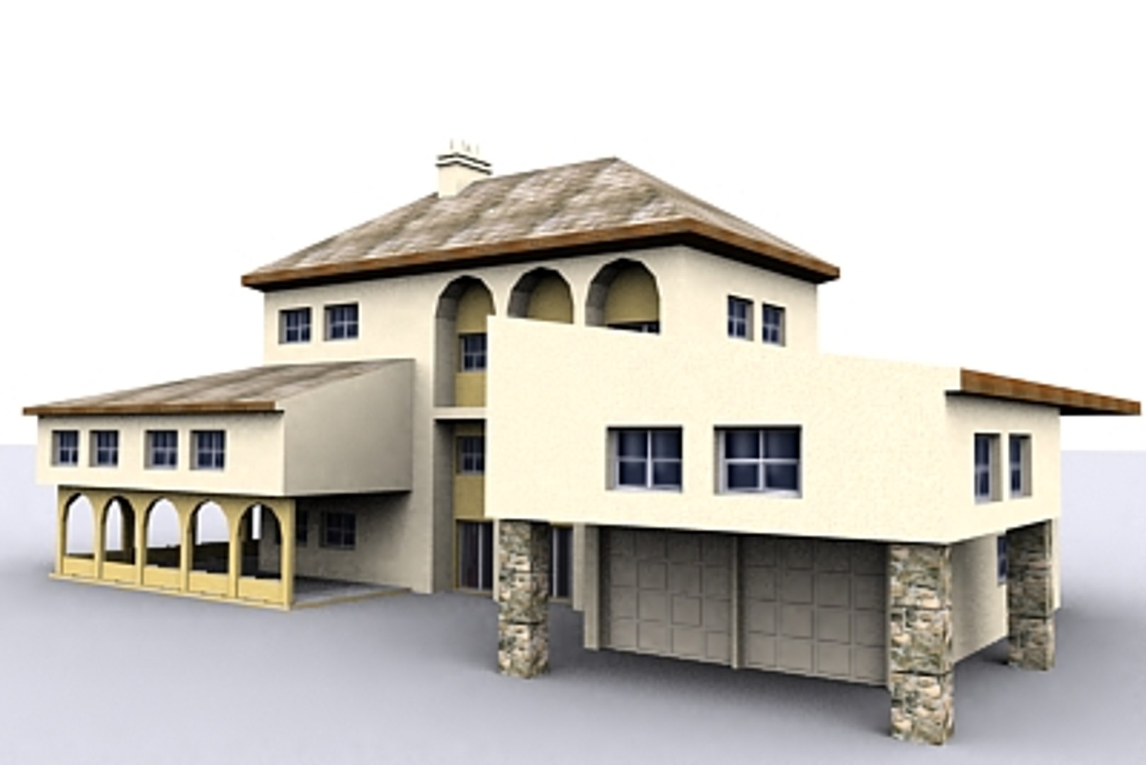House Urban Pack 3d Model