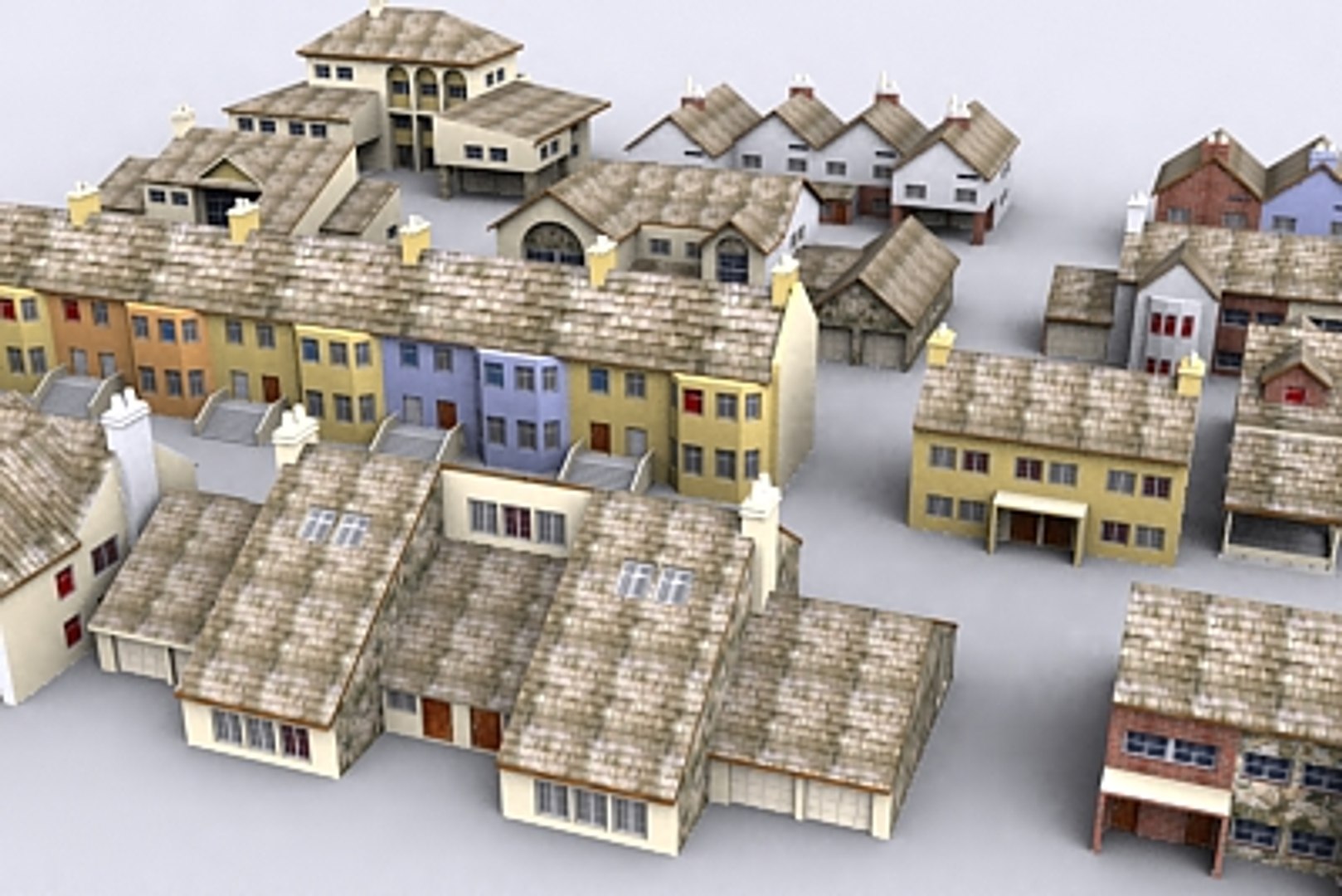 House Urban Pack 3d Model