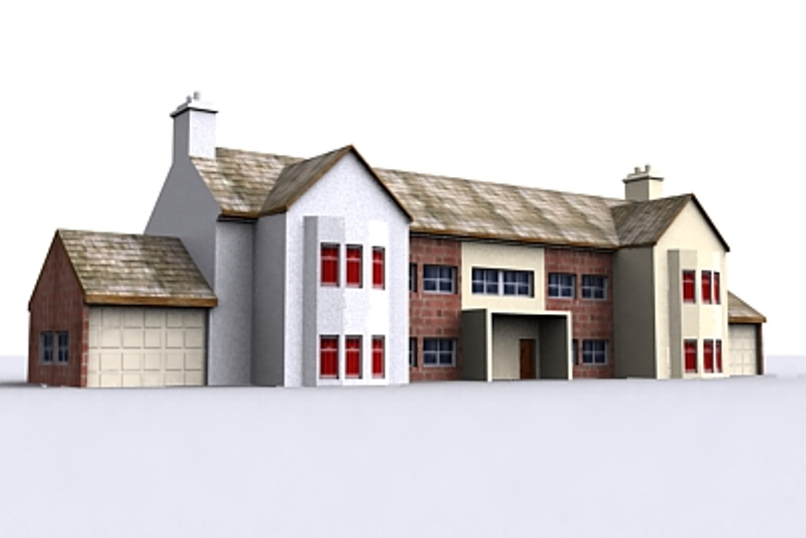 House Urban Pack 3d Model
